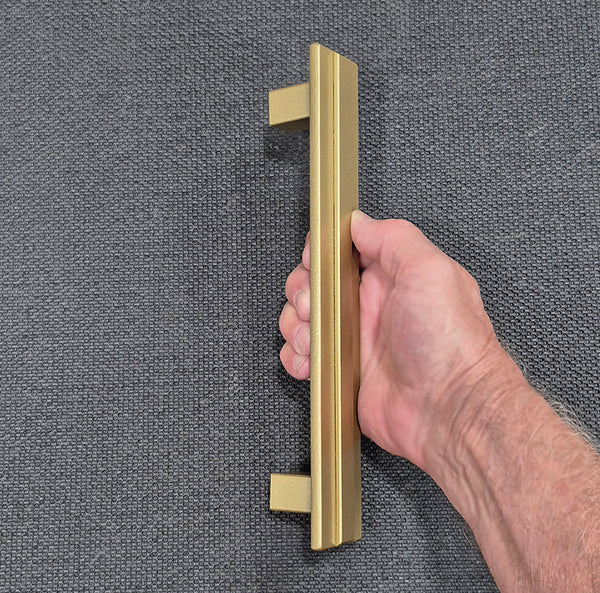 Modern Contemporary Door Pull Handle with Accent Strip and Finger Pull ...