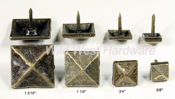 Clavos in Antique Brass Finish and Solid Brass - Wild West Hardware