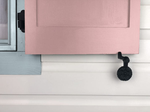 Shutter Dogs / Tiebacks - JP Style #35-L Flower with Lag - 4-1/4" Inch ...