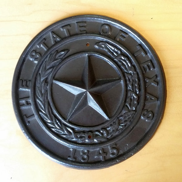 State of Texas Plaque Gate or Wall Decoration - Solid Cast iron - Wild ...